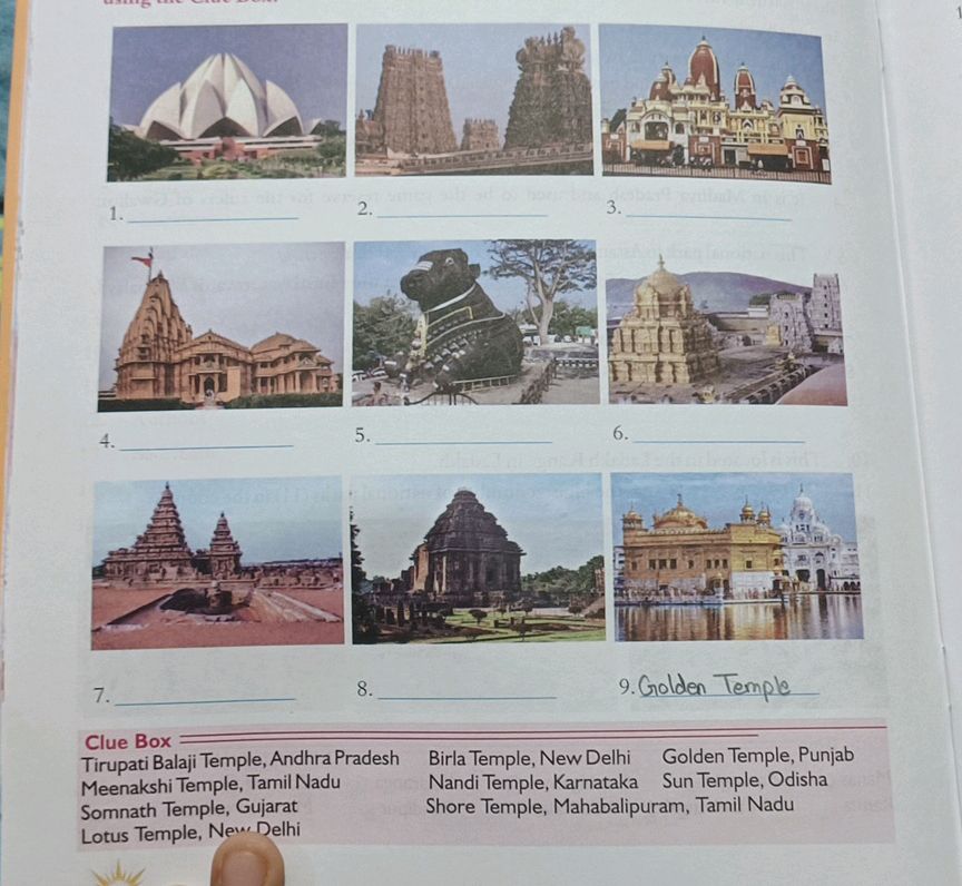Match the temples with their names using the | StudyX