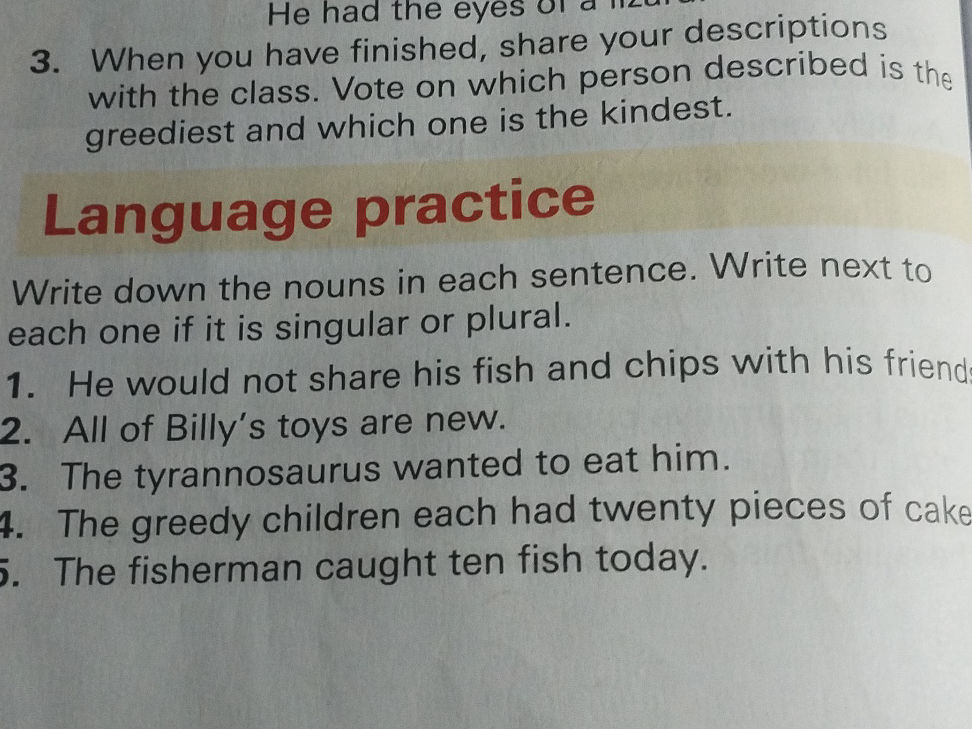 Write down the nouns in each sentence. Write | StudyX