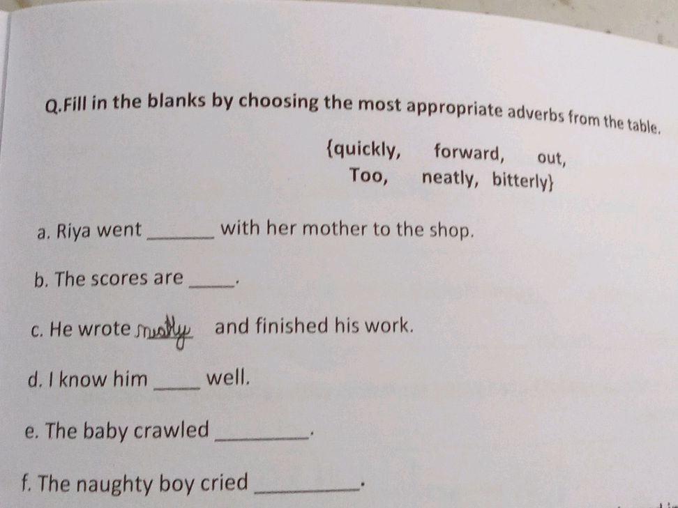 Q. Fill in the blanks by choosing the most | StudyX