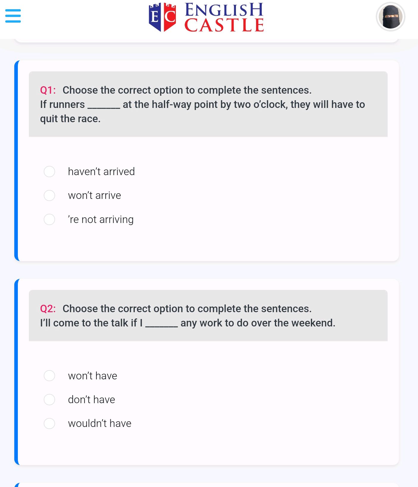 Q1: Choose the correct option to complete | StudyX