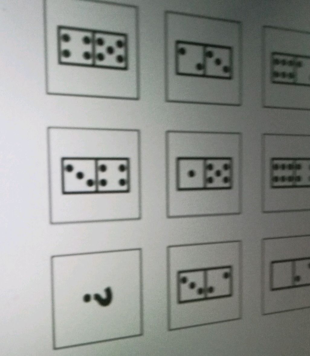 The image shows a pattern of dominoes. The | StudyX