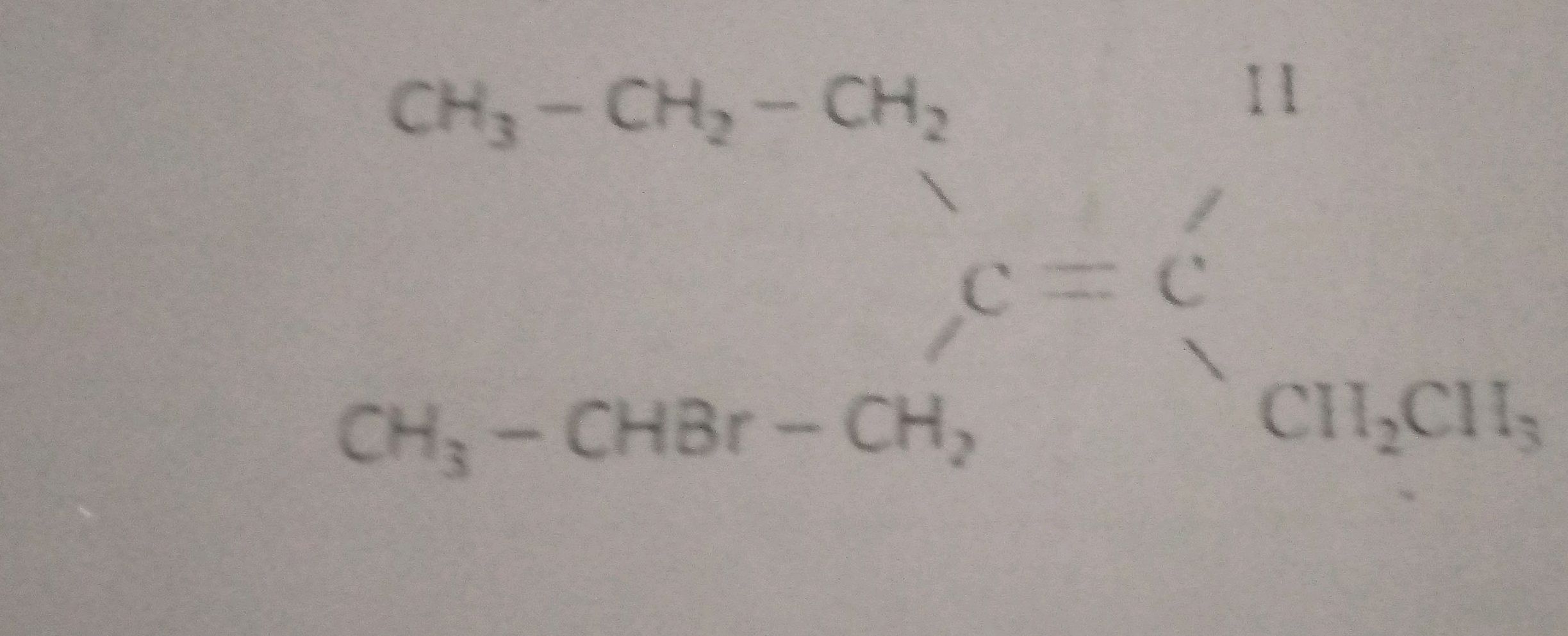 CH3-CH2-CH2 \ C=C / CH3 - CHBr-CH2 | StudyX
