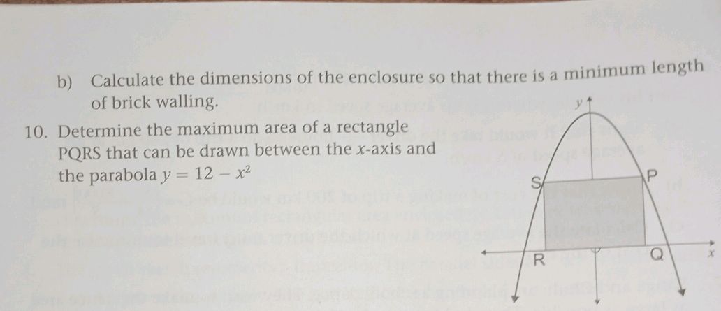 10. Determine the maximum area of a | StudyX