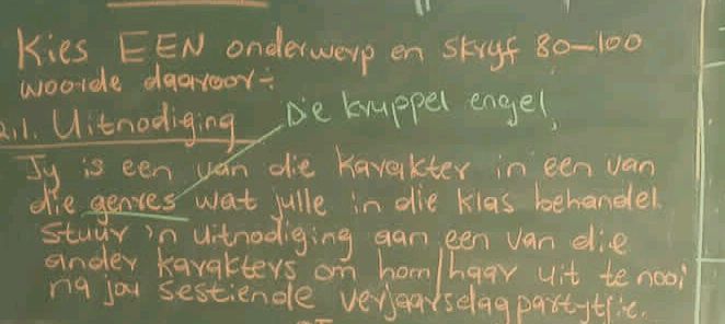 Kies EEN onderwerp en skryf 80-100 woorde | StudyX