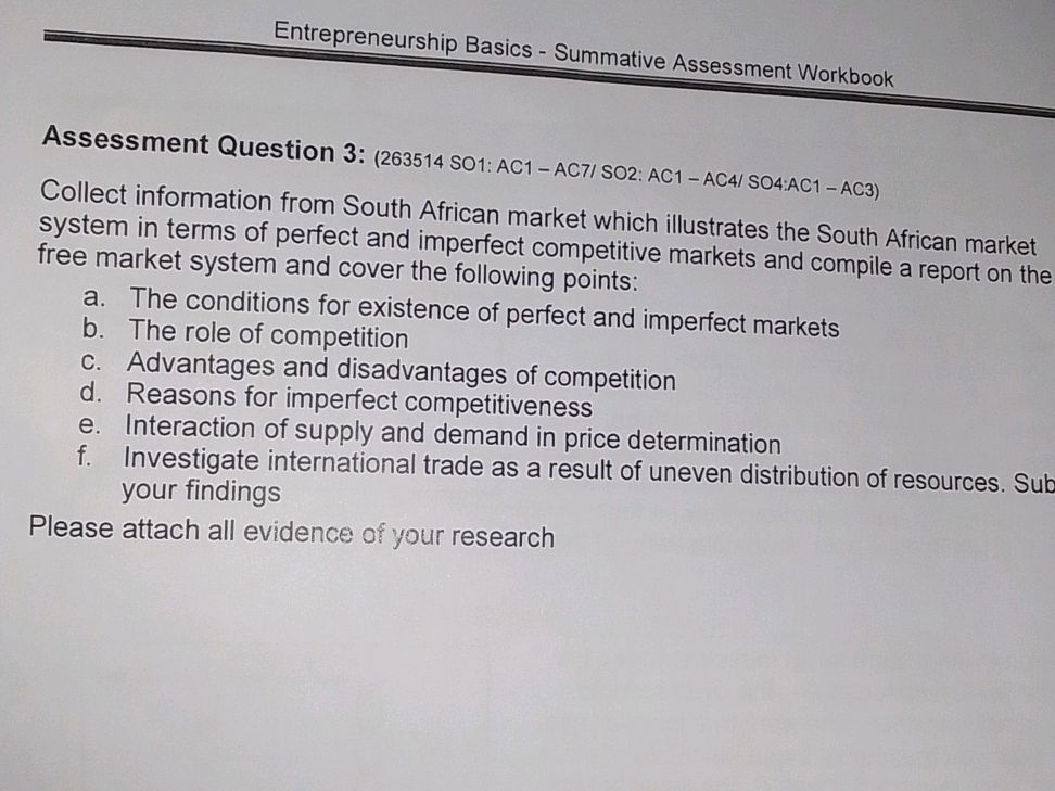 Assessment Question 3: (263514 SO1: AC1-AC7/ | StudyX