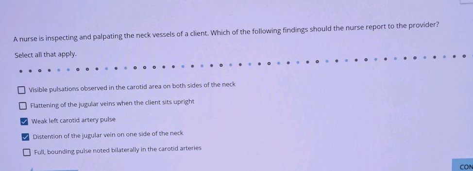A nurse is inspecting and palpating the neck | StudyX