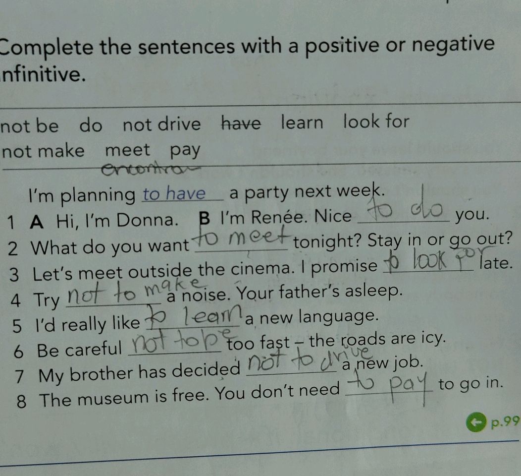 Complete the sentences with a positive or | StudyX