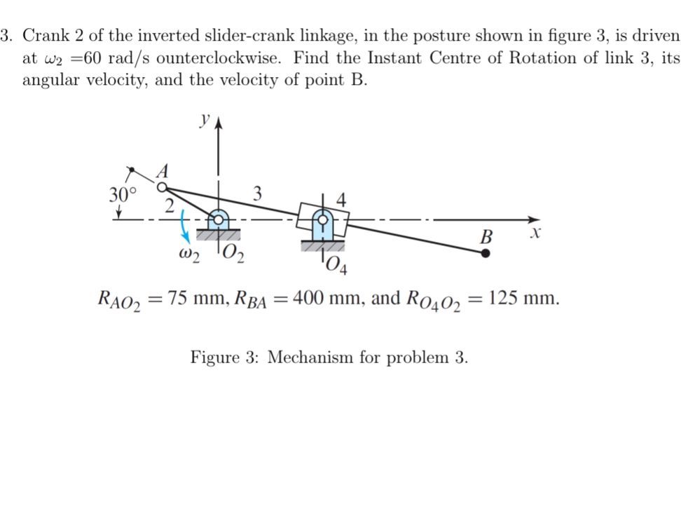 3. Crank 2 of the inverted slider-crank | StudyX