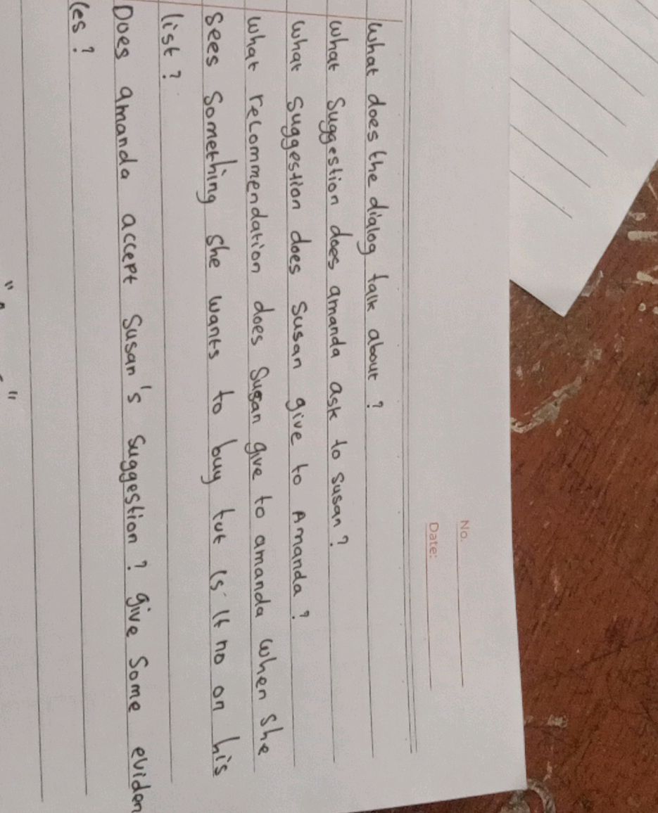 What does the dialog talk about? What | StudyX