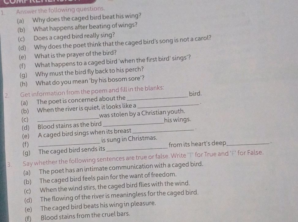 1. Answer the following questions. (a) Why | StudyX