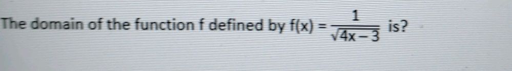 The domain of the function f defined by | StudyX