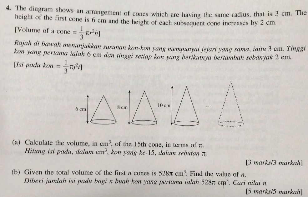 4. The diagram shows an arrangement of cones | StudyX