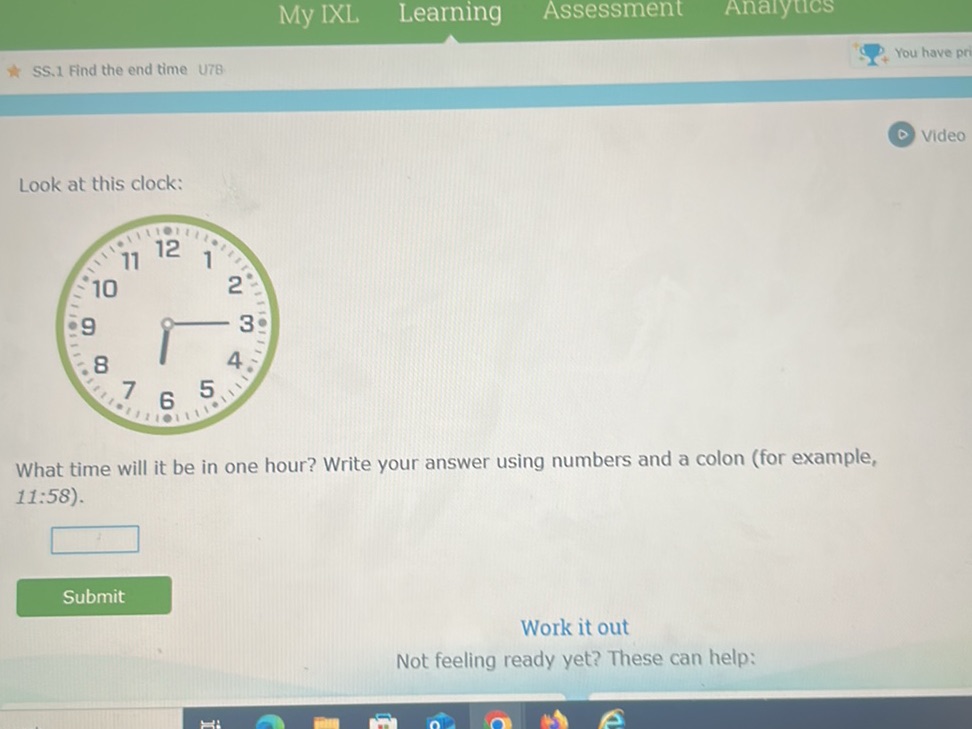 Look at this clock: What time will it be in | StudyX