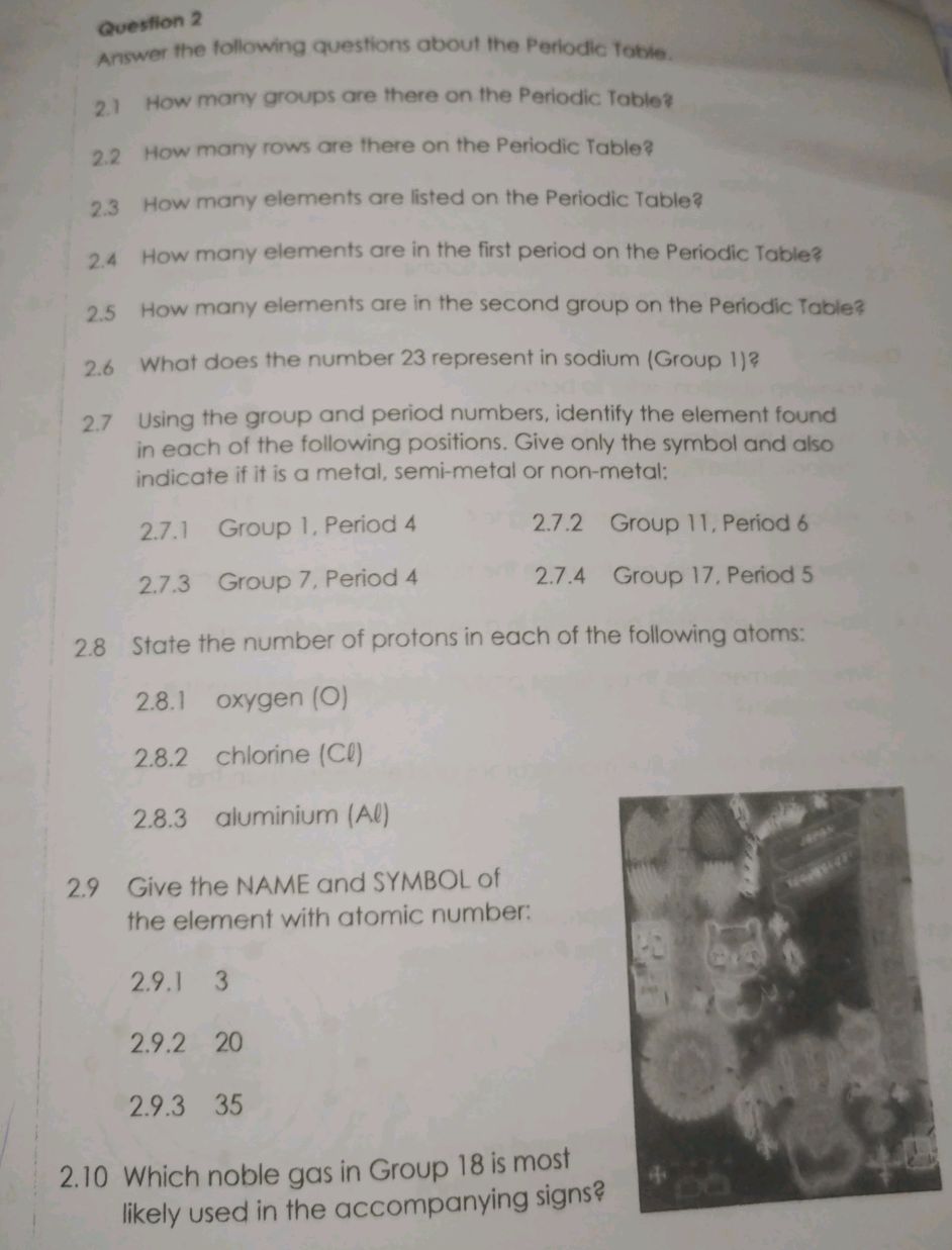 2.1 How many groups are there on the | StudyX