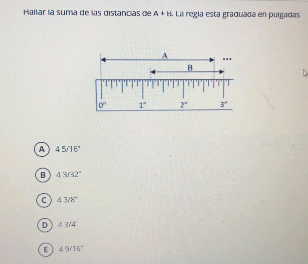 Hallar la suma de las distancias de A + B. | StudyX