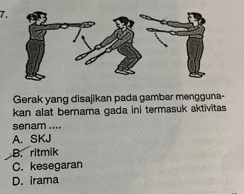 Gerak yang disajikan pada gambar menggunakan | StudyX