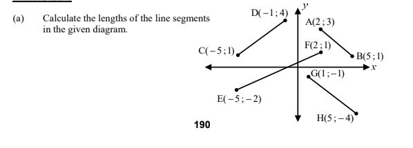 (a) Calculate the lengths of the line | StudyX