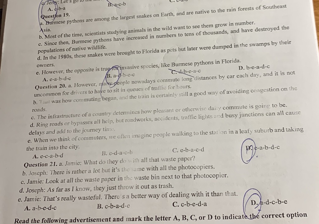 Question 19. a. Burmese pythons are among | StudyX