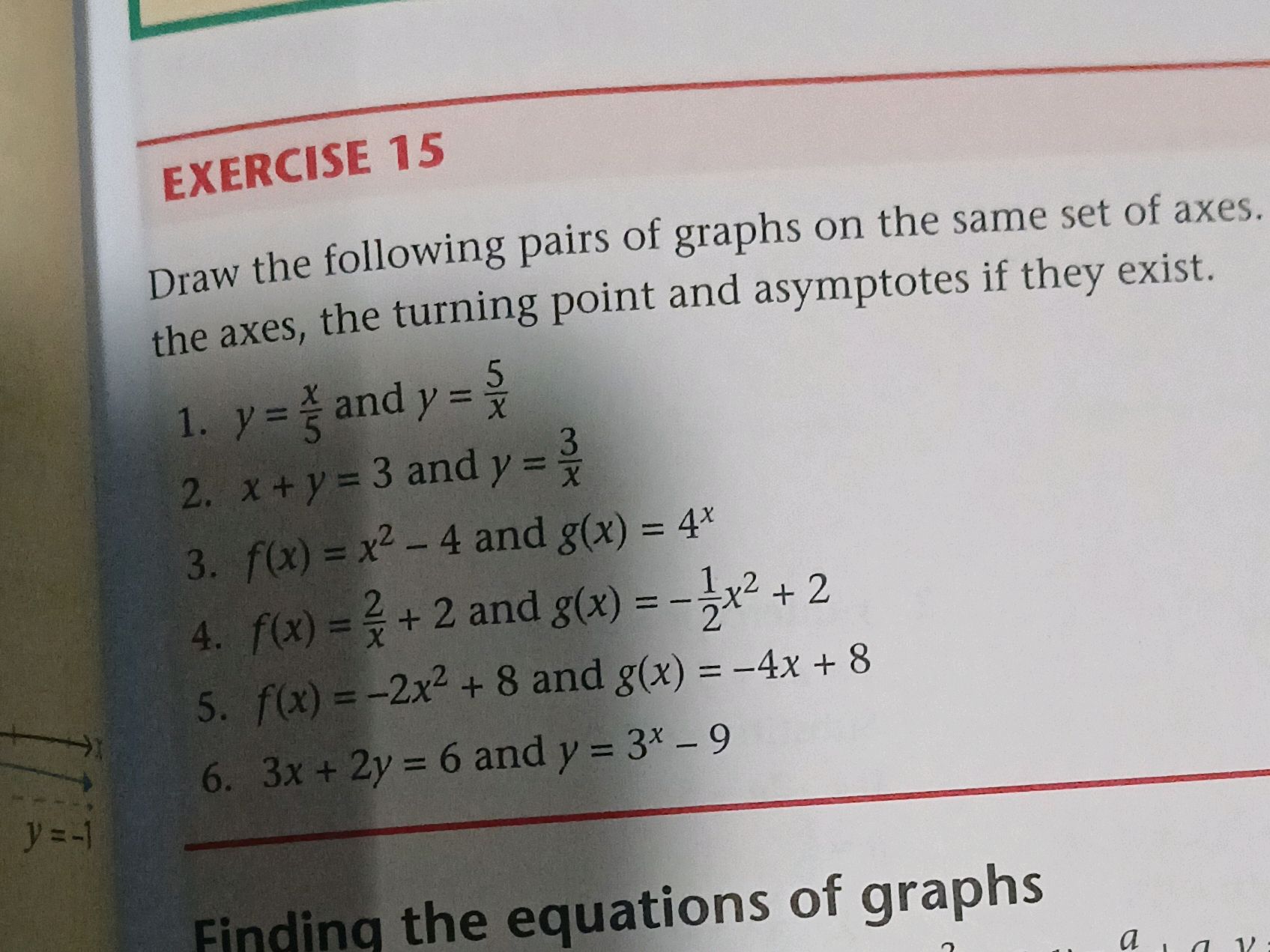 Draw the following pairs of graphs on the | StudyX