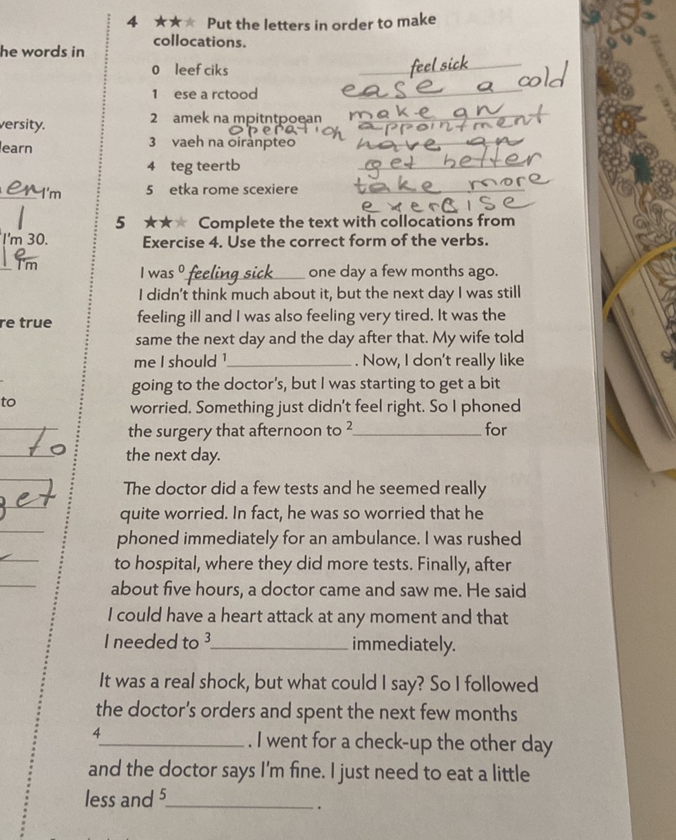 4 ★★★ Put the letters in order to make | StudyX