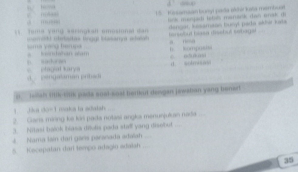 8. Isilah titik-titik pada soal-soal berikut | StudyX