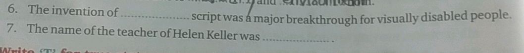 6. The invention of script was a major | StudyX
