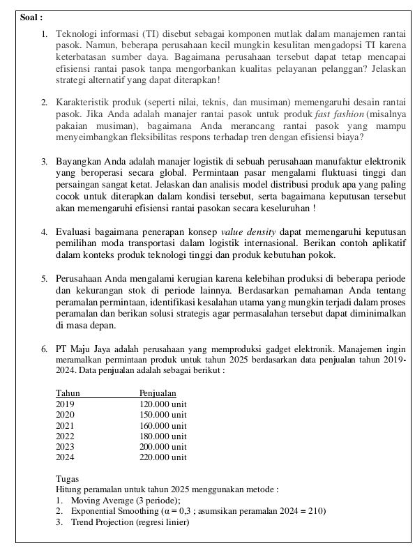 Soal: 1. Teknologi informasi (TI) disebut | StudyX
