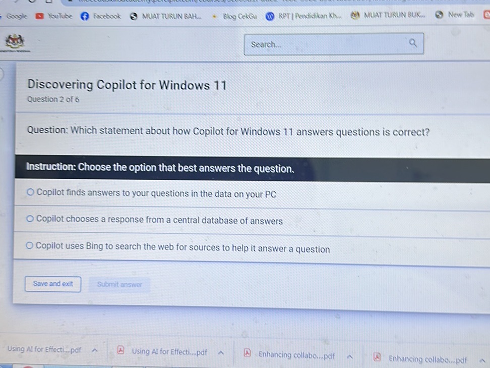 Question: Which statement about how Copilot | StudyX