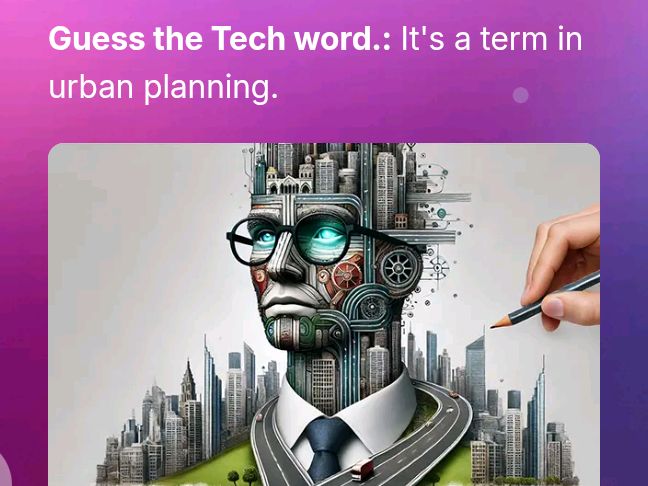 Guess the Tech word: It's a term in urban | StudyX