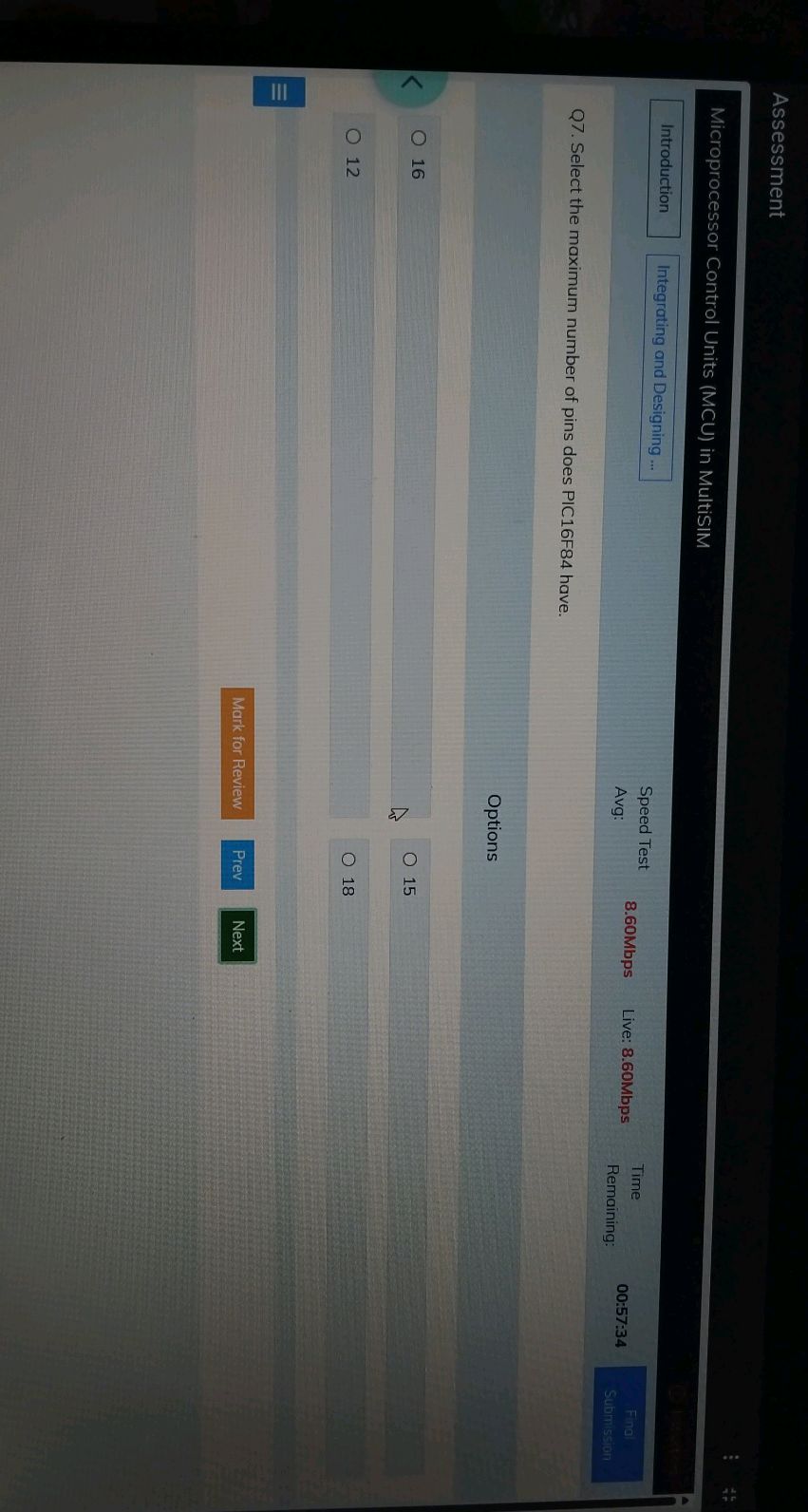 Q7. Select the maximum number of pins does | StudyX