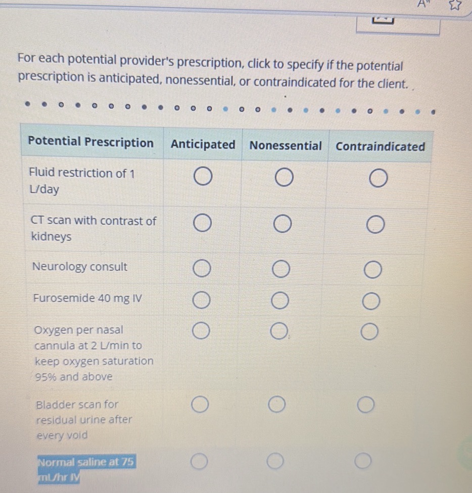 For each potential provider's prescription, | StudyX