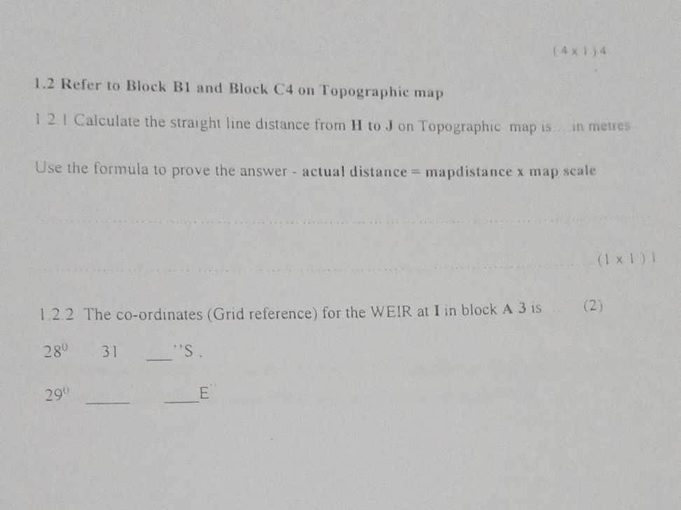 1.2 Refer to Block BI and Block C4 on | StudyX