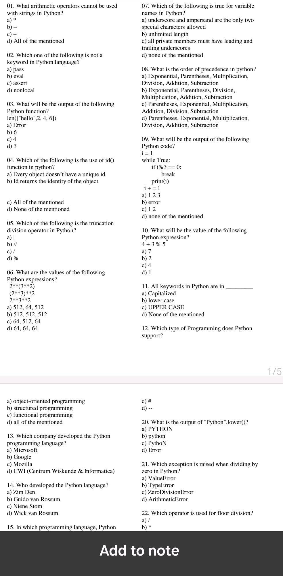 01. What arithmetic operators cannot be used | StudyX