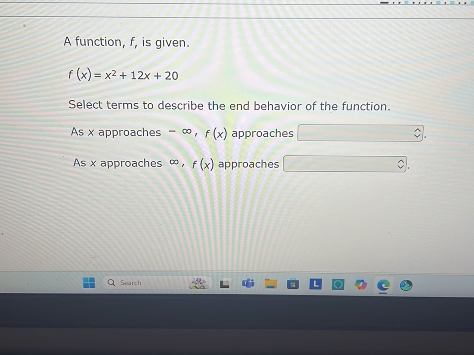 A function, $f$, is given. $f(x) = x^2 + | StudyX