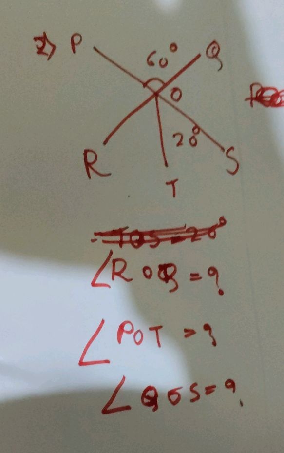 2) $ R O Q = ?$ $ P O T = ?$ $ Q O S | StudyX