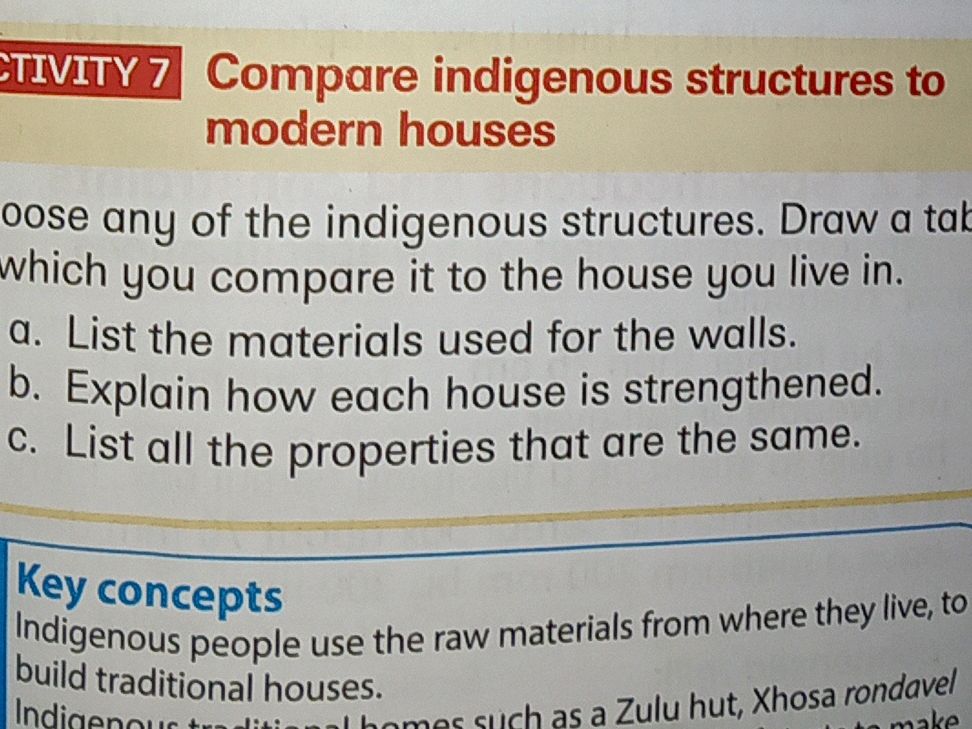 Compare indigenous structures to modern | StudyX