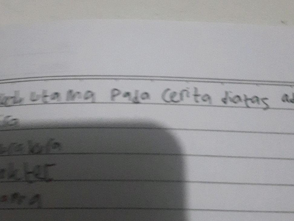 tokoh utama pada cerita diatas adalah ... | StudyX