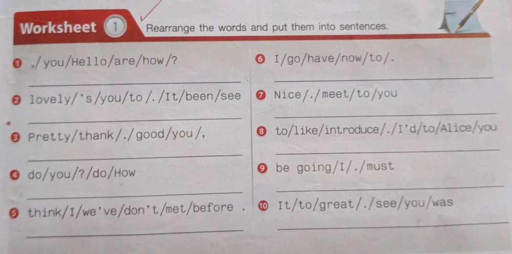 Rearrange the words and put them into | StudyX