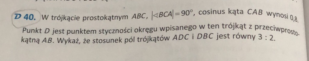 40. W trójkącie prostokątnym ABC, | BCA| = | StudyX