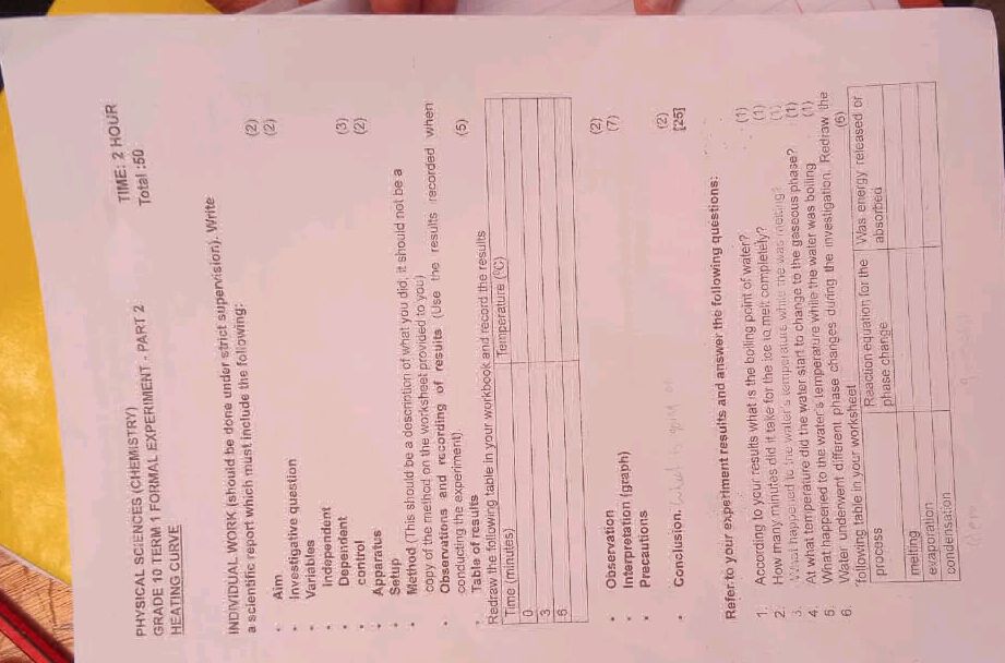 PHYSICAL SCIENCES (CHEMISTRY) GRADE 10 TERM | StudyX