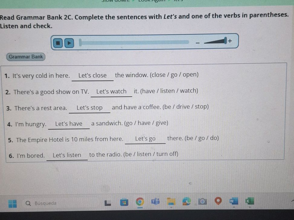 Read Grammar Bank 2C. Complete the sentences | StudyX