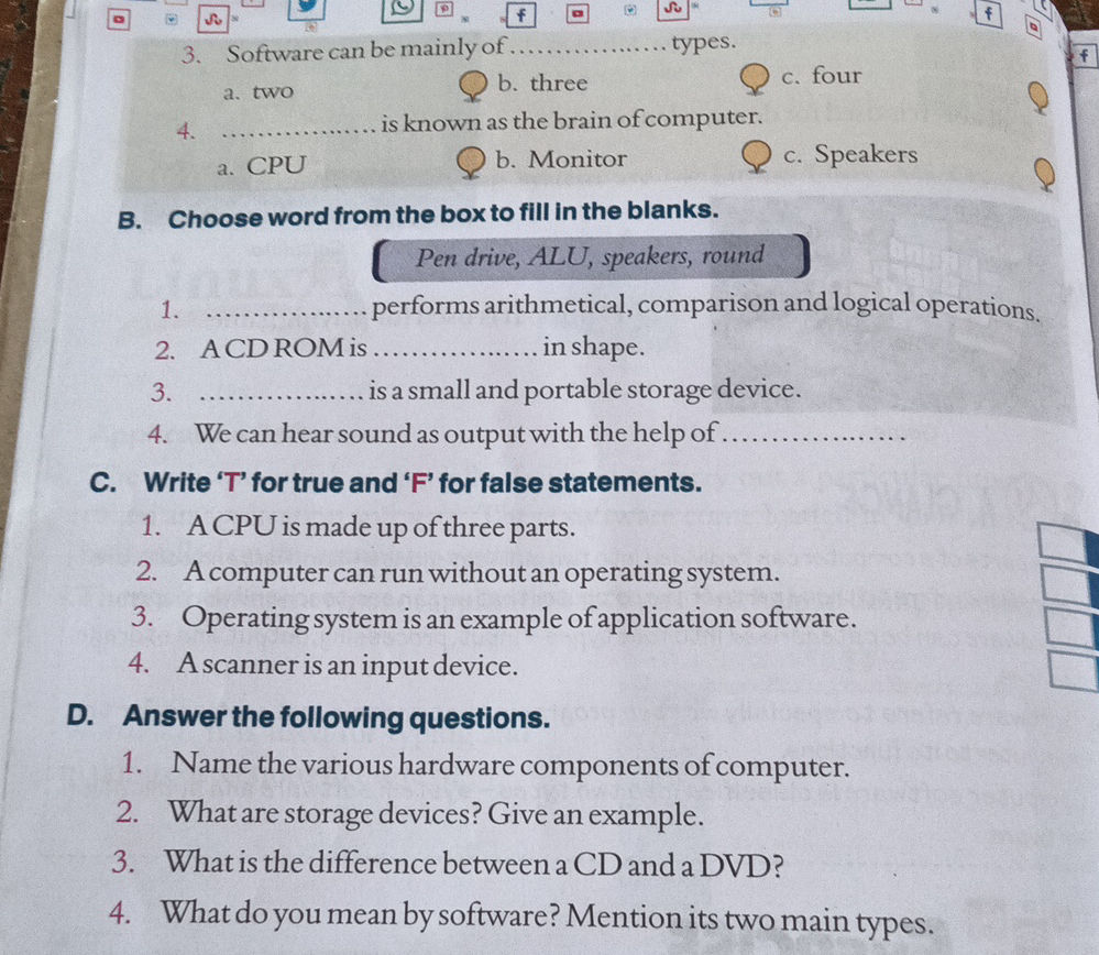 3. Software can be mainly of ______ types. | StudyX