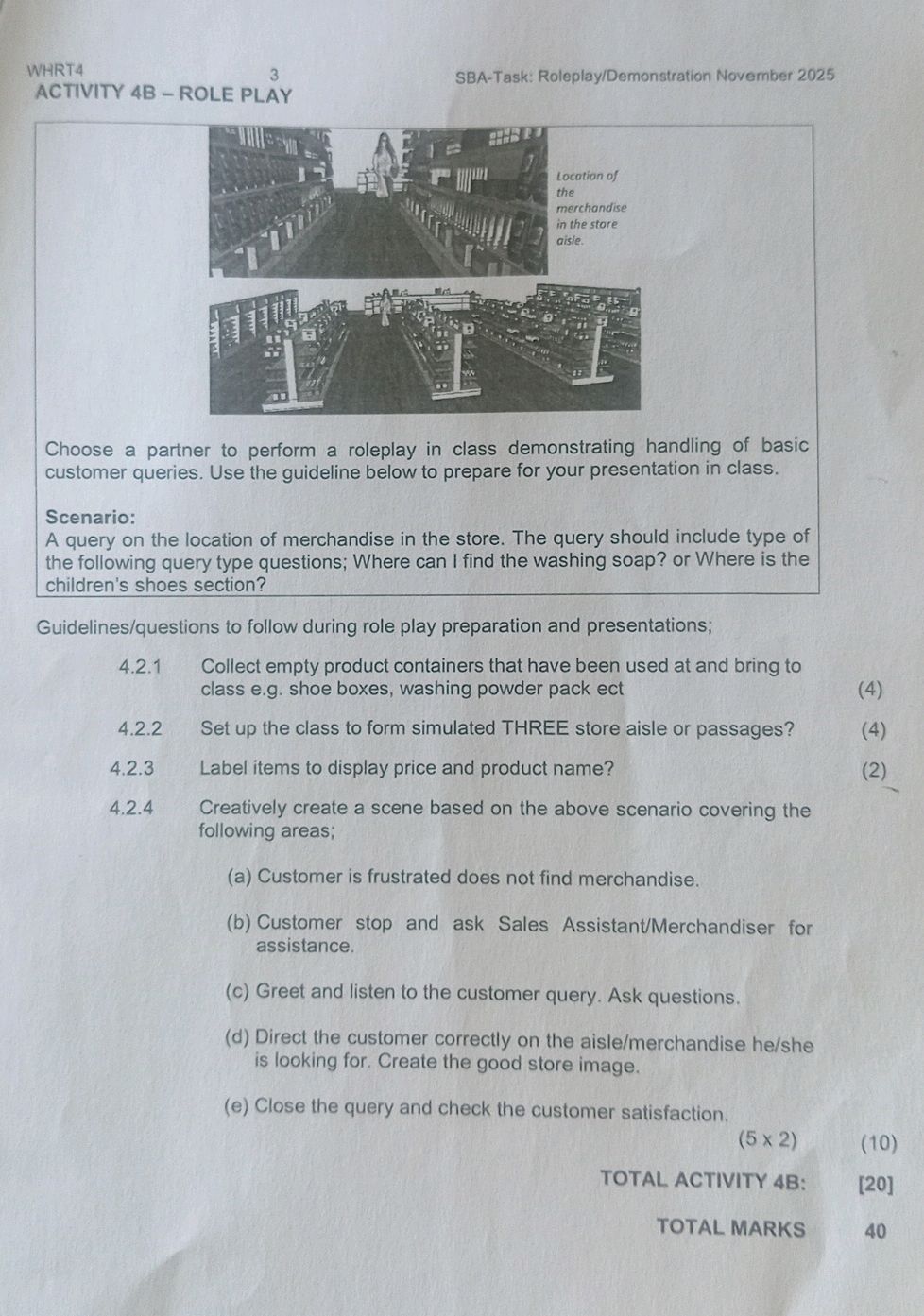 Choose a partner to perform a roleplay in | StudyX