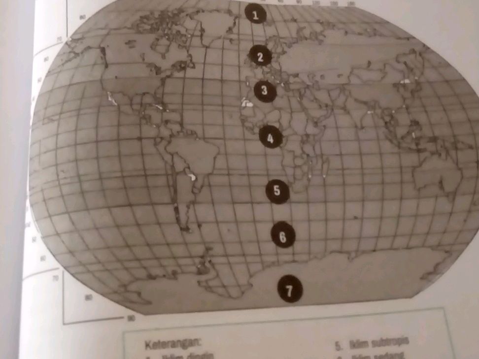 The image shows a world map with numbered | StudyX