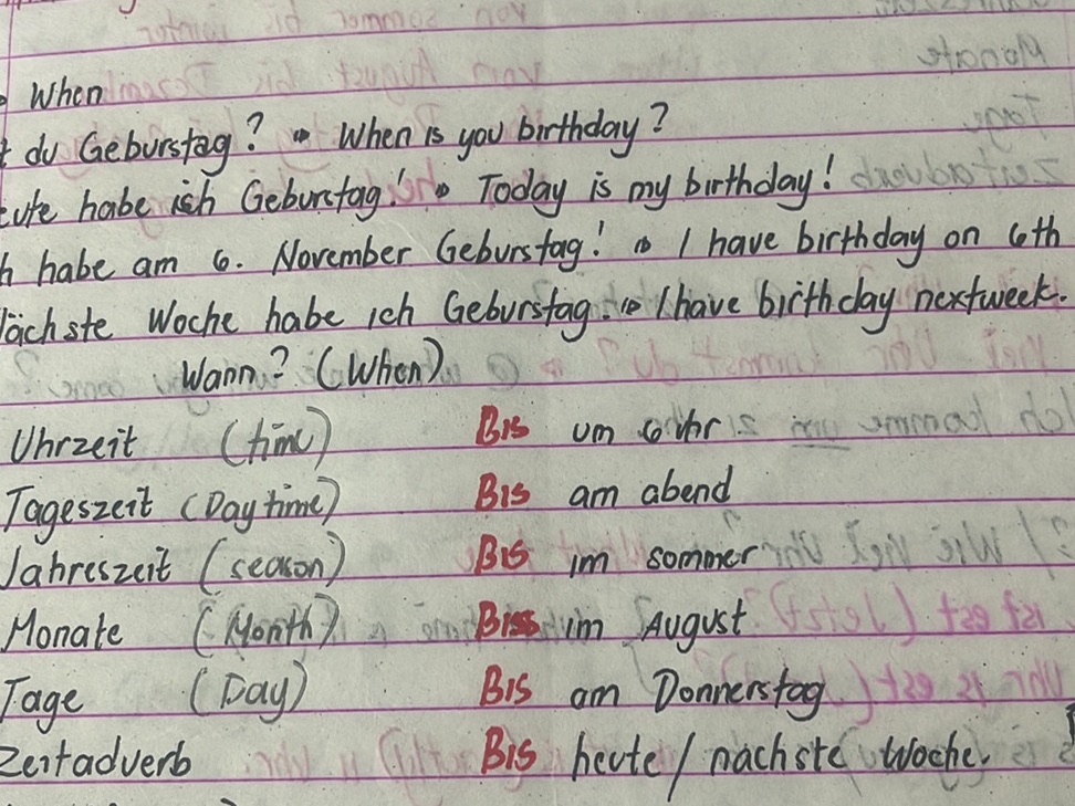 When du Geburstag? When is you birthday? | StudyX