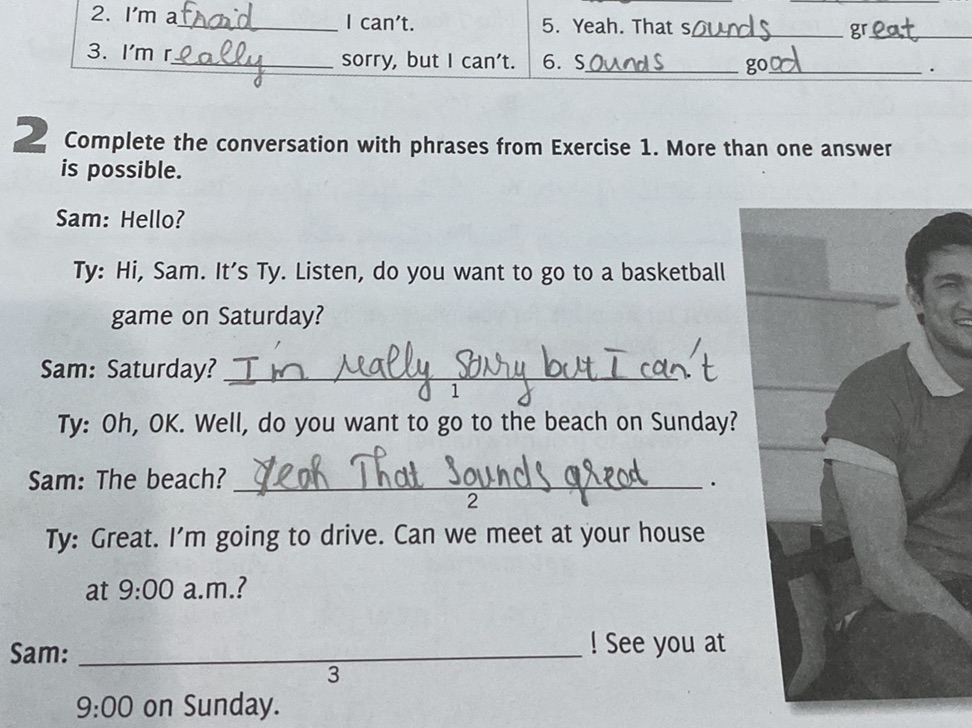 2 Complete the conversation with phrases | StudyX