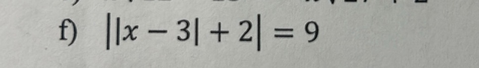 Solving Absolute Value Equation: |x-3|+2=9 | StudyX