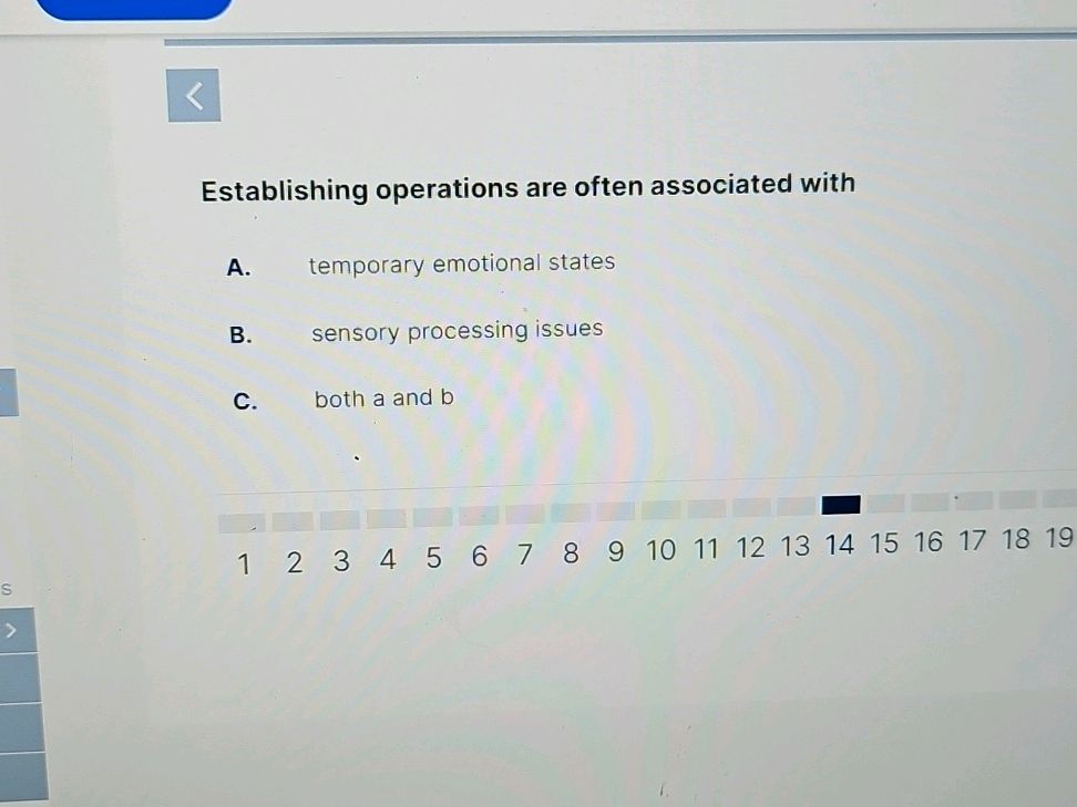 Establishing operations are often associated | StudyX
