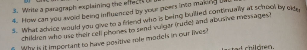 3. Write a paragraph explaining the effects | StudyX