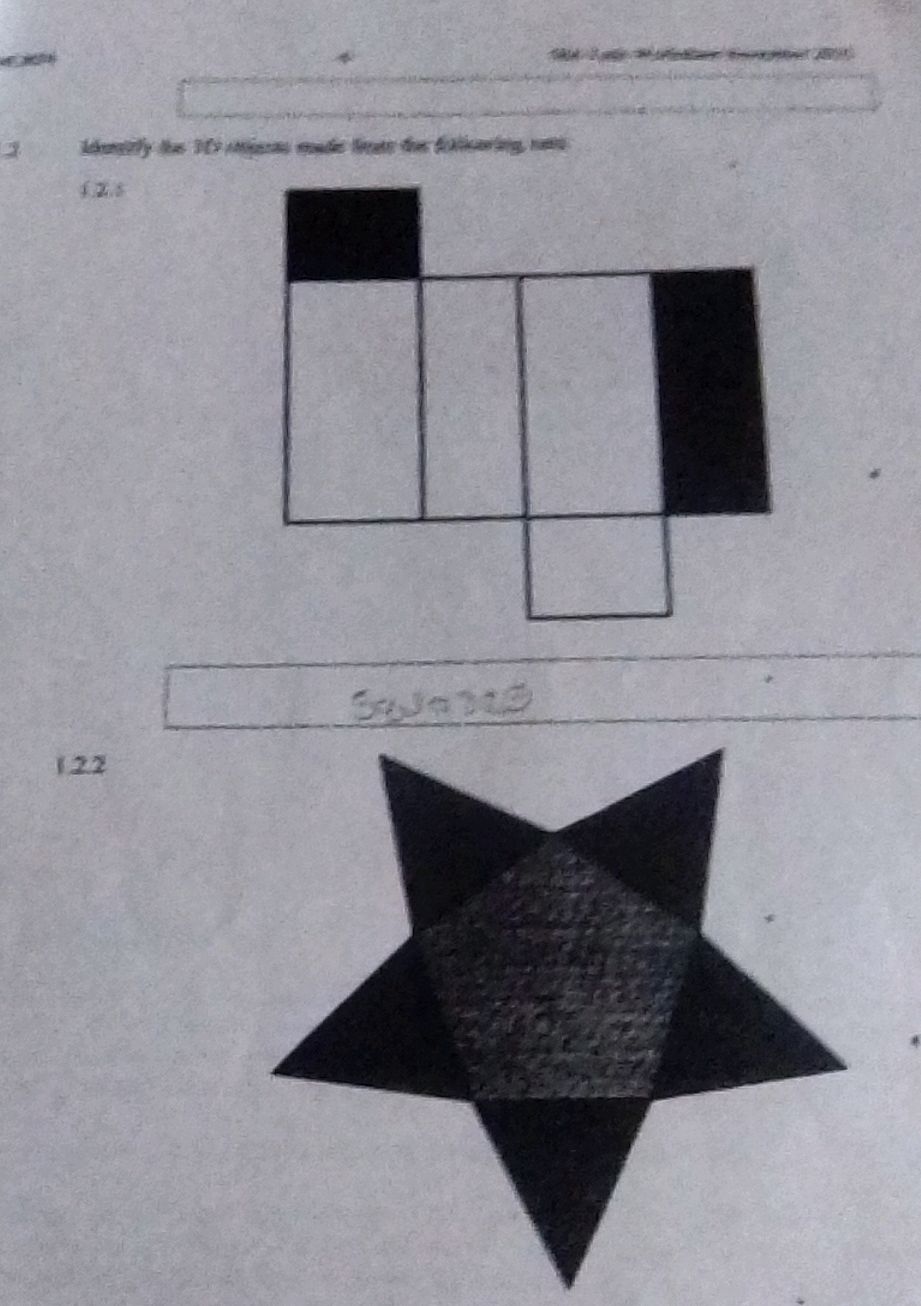 Identify the 3D objects made from the | StudyX